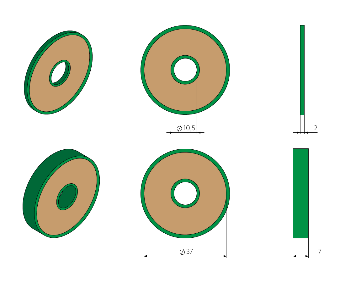 37mm OD Silicon Carbide Varistors Disks